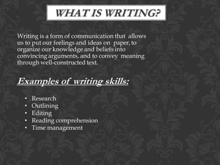 Writing Skills | PDF