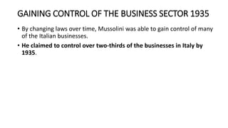 HISTORY YEAR 9 - MUSSOLINI | PPTX