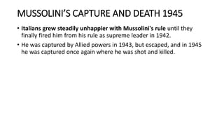 HISTORY YEAR 9 - MUSSOLINI | PPTX