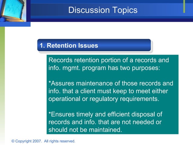 Designing A Compliant Record Retention Policy | PPT | Business ...