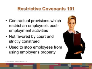 Restrictive Covenants in Employment Agreements: Do They Really Work? | PPT