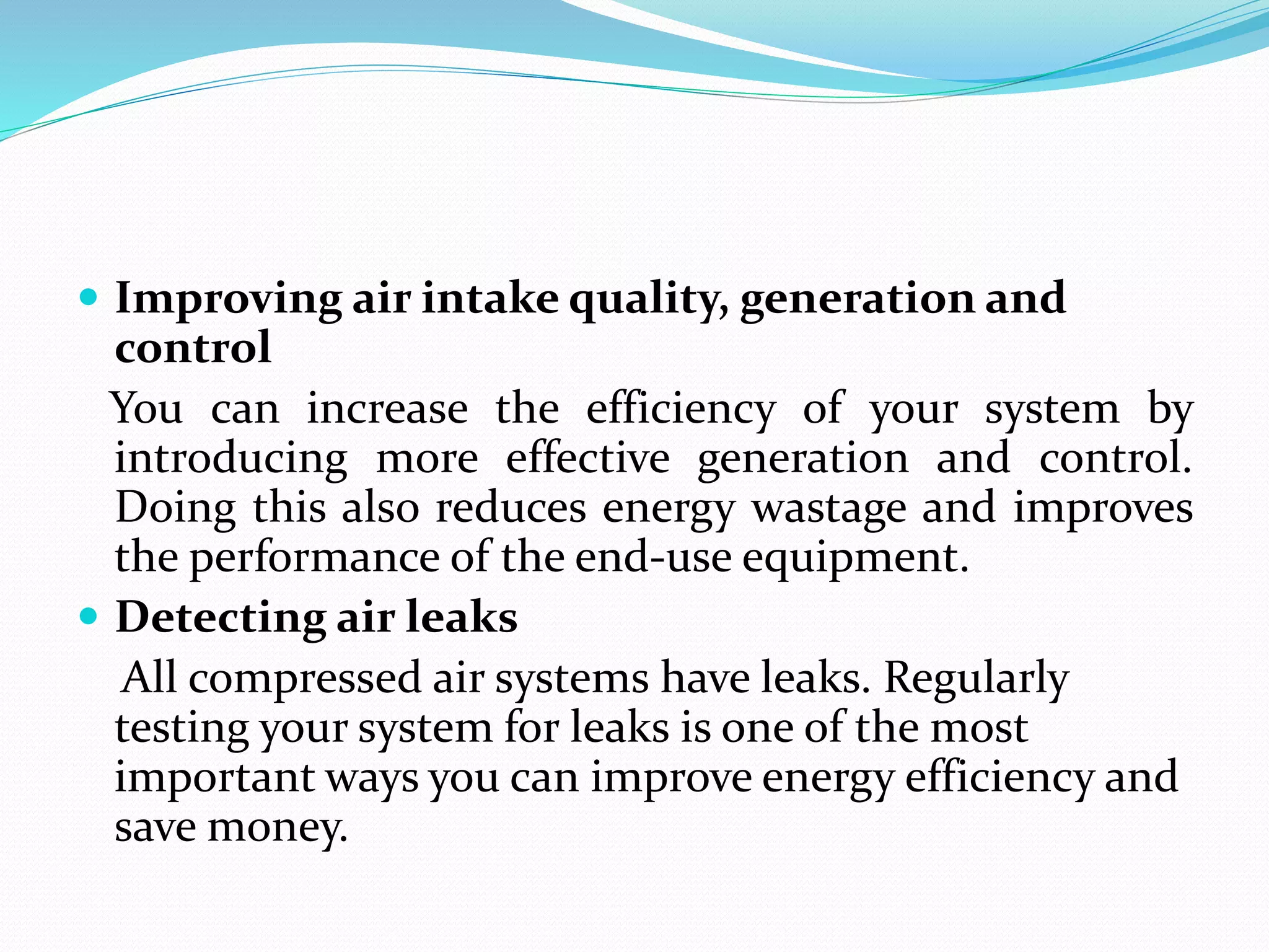 ppt on compressed air system and air trimming | PPT