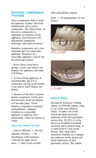Removable orthodontic appliances part 2 | DOCX