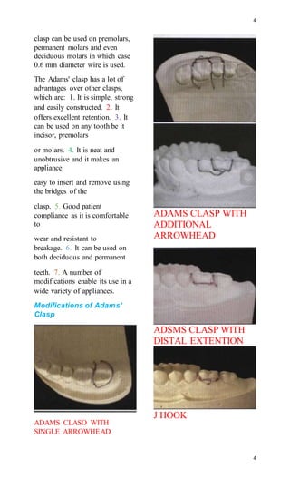 Removable orthodontic appliances part 2 | DOCX