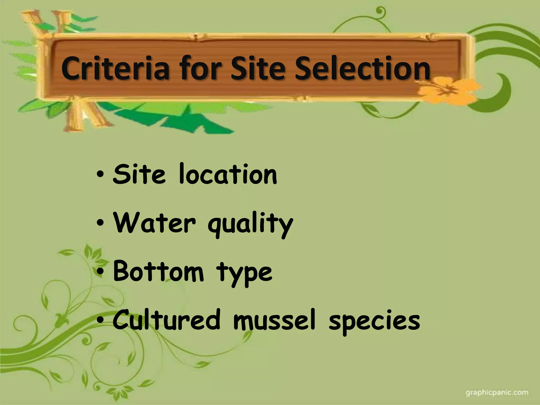 Mussel grow out culture | PPTX