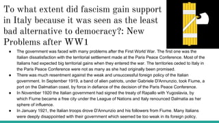 Mussolini's Early Ideas | PPT