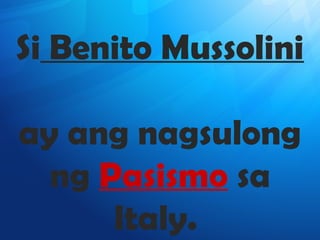 Mussolini at Hitler | PPT