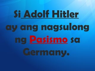 Mussolini at Hitler | PPT