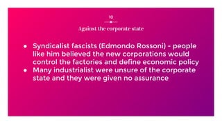 Mussolini PART 2: Mussolini corporate state | PDF | Economy | Business ...