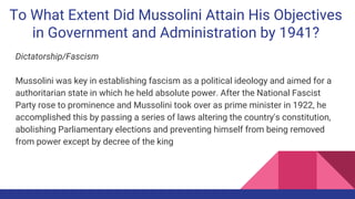 Mussolini | PDF