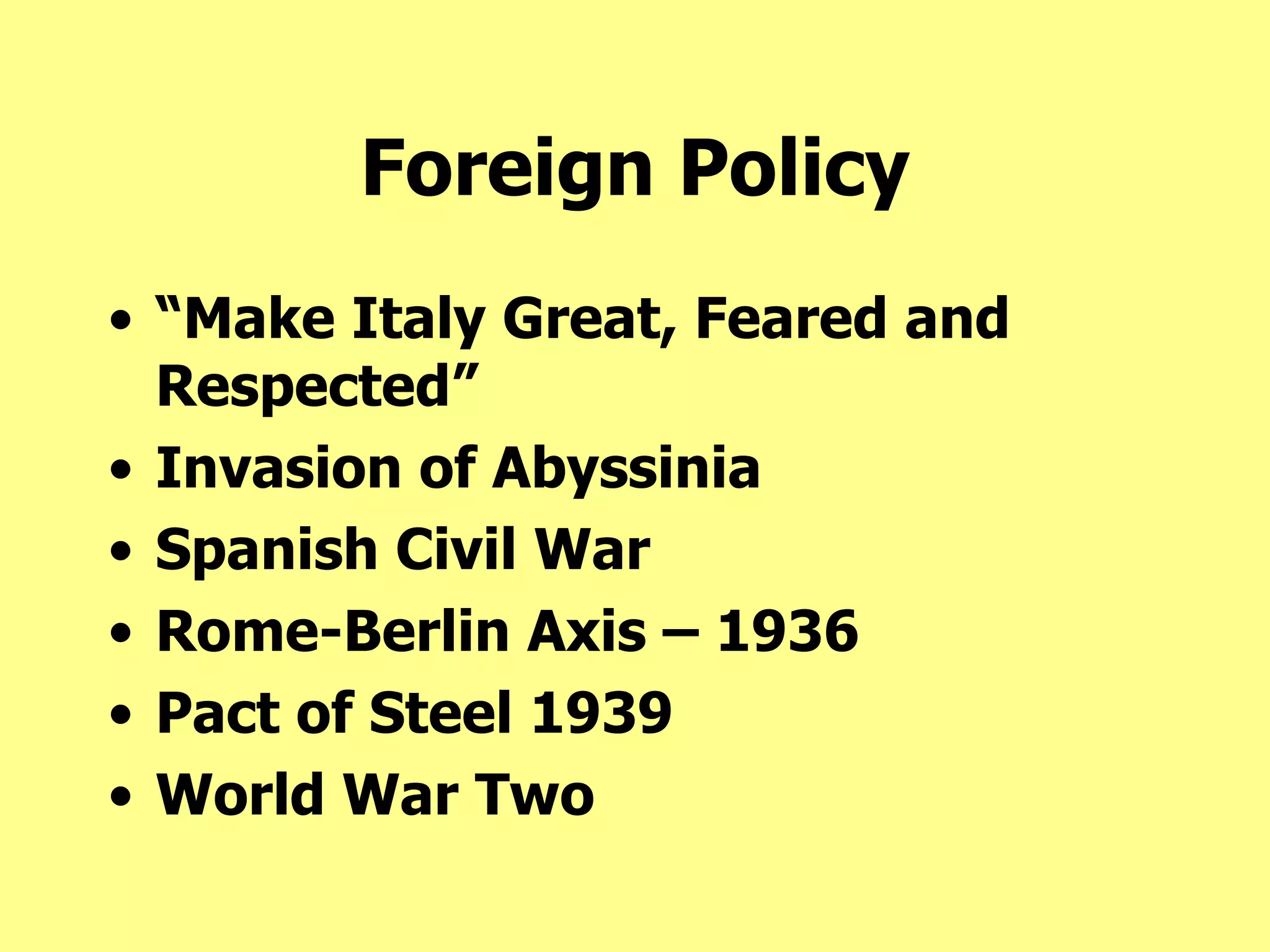 Fascism in Italy | PPT
