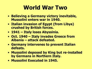 Fascism in Italy | PPT