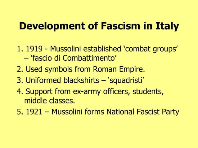Fascism in Italy | PPT
