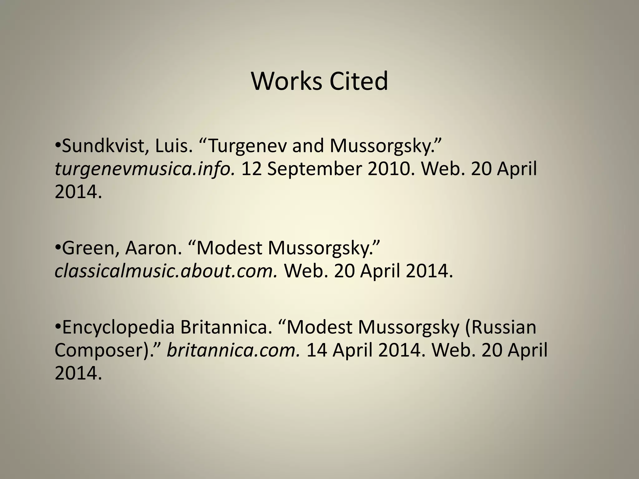 Mussorgsky presentation | PPTX