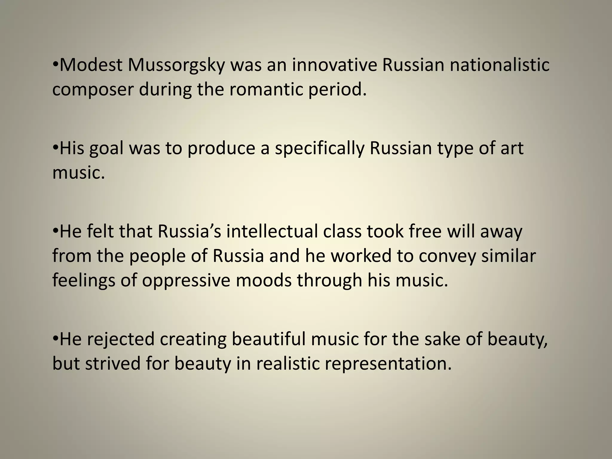 Mussorgsky presentation | PPTX