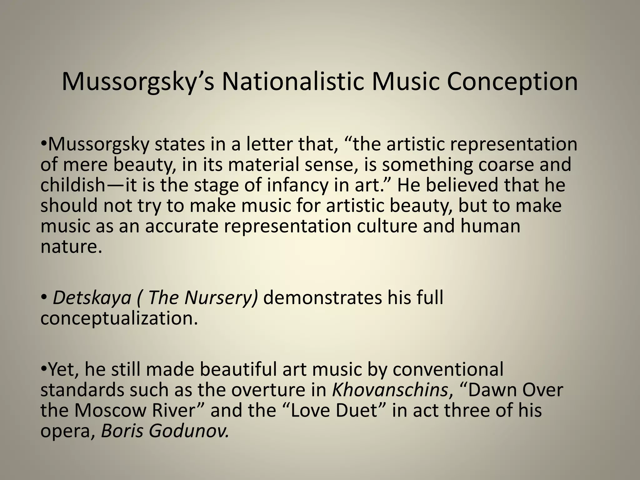 Mussorgsky presentation | PPTX