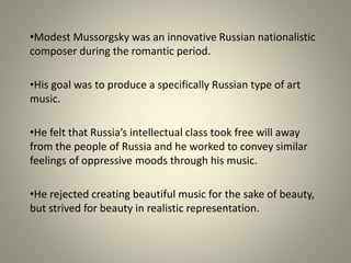 Mussorgsky presentation | PPTX