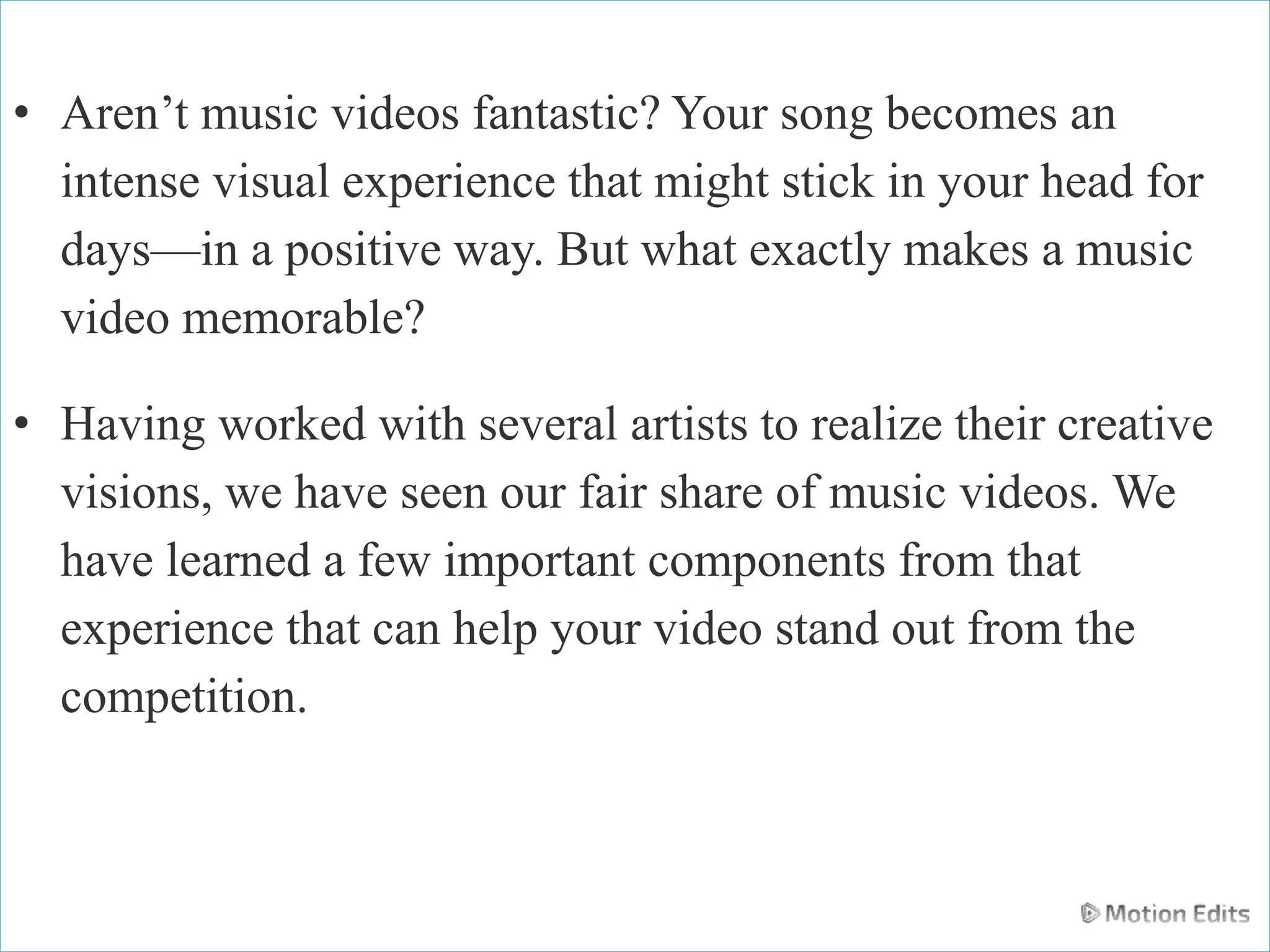 Must-Have Elements for a Memorable Music Video.pptx