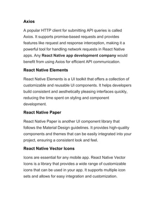 Ultimate Guide to Essential React Native Libraries | PDF