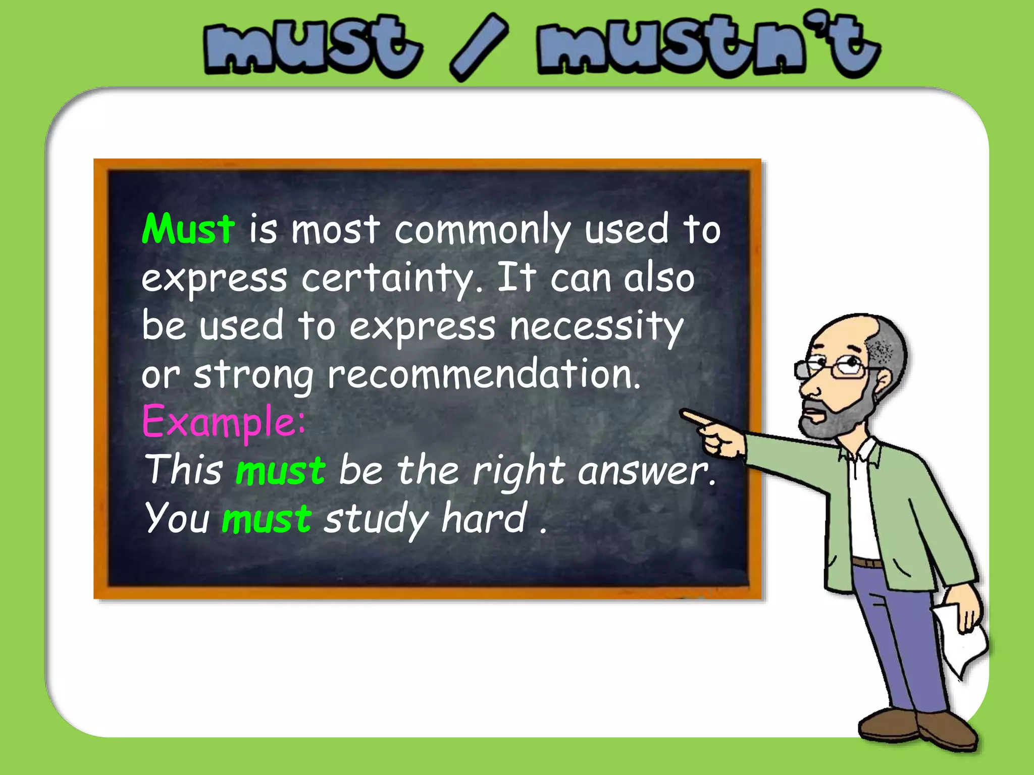Must mustnt-ppt-flashcards-fun-activities-games-games 43762 | PPT