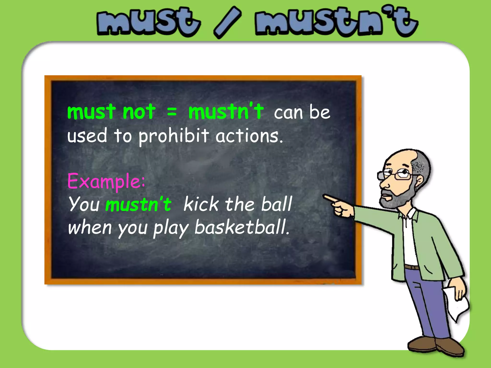 Must mustnt-ppt-flashcards-fun-activities-games-games 43762 | PPT