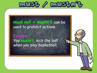 Must mustnt-ppt-flashcards-fun-activities-games-games 43762 | PPT