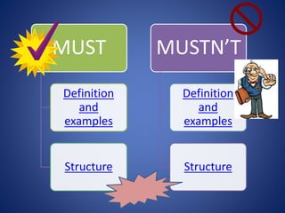 Must and mustn't (perla) | PPTX