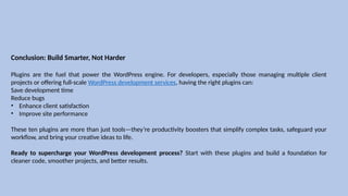 Must - Use WordPress Plugins for pro Developers.pptx