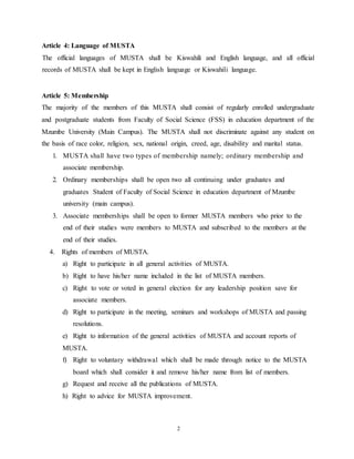 Musta constitution | PDF