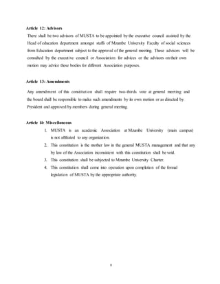 Musta constitution | PDF