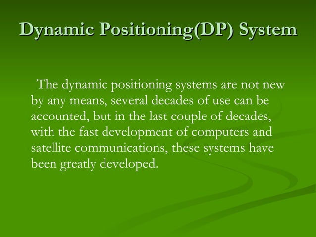 FPSO Dynamic positioning | PPT | Web Development | Internet