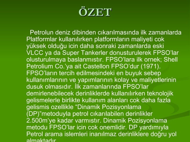 FPSO Dynamic positioning | PPT | Web Development | Internet