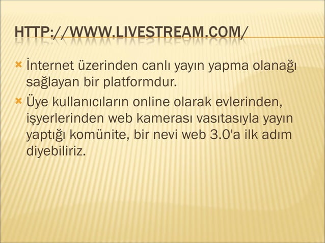 Mustafa Emre Livestream Sunum | PPT