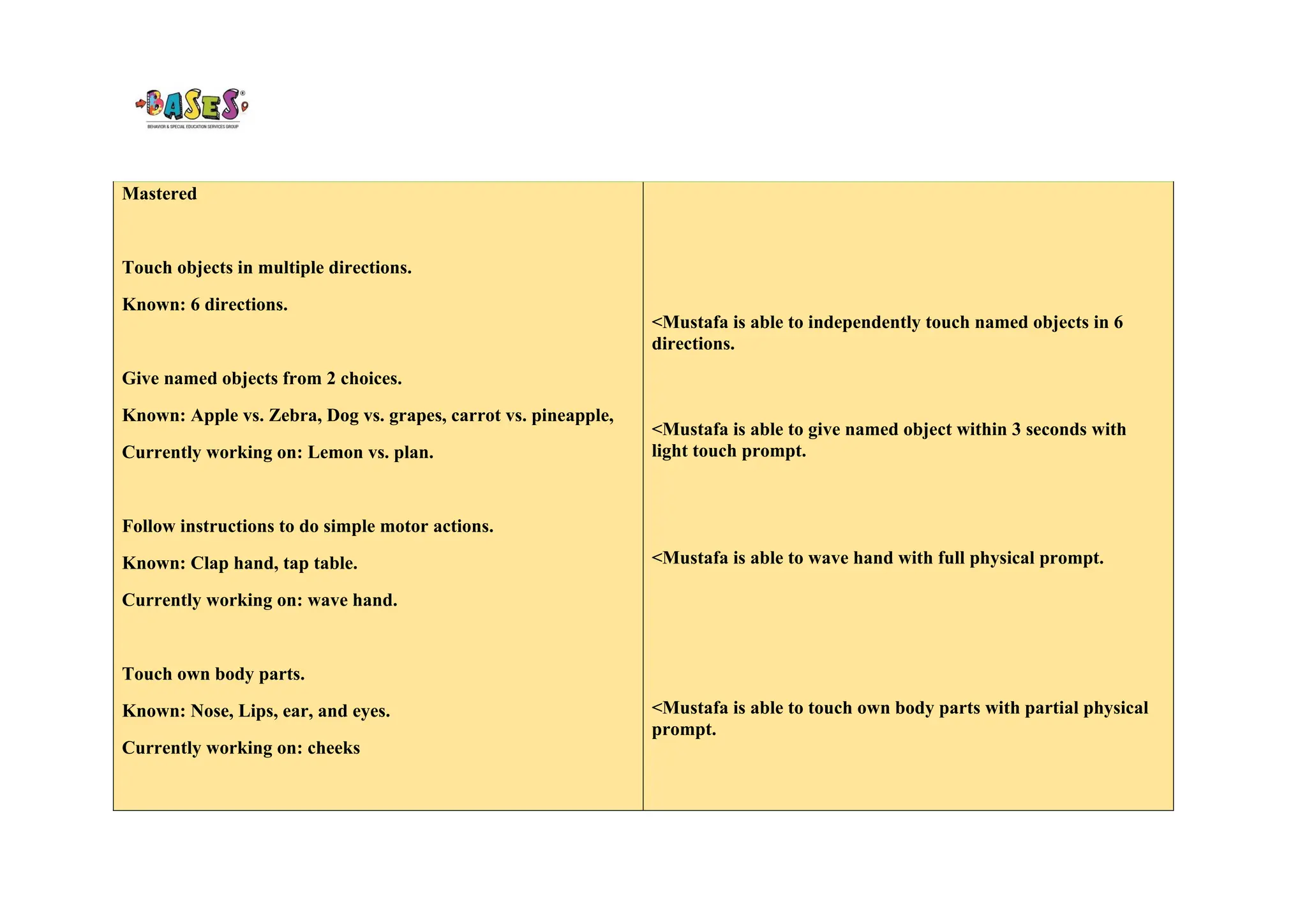 this is a 3 months report of the child who is taking ABA sessions | PPT