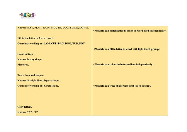 this is a 3 months report of the child who is taking ABA sessions | PPT