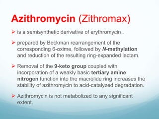 Medicinal chemistry of MACROLIDES | PPT