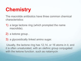 Medicinal chemistry of MACROLIDES | PPT