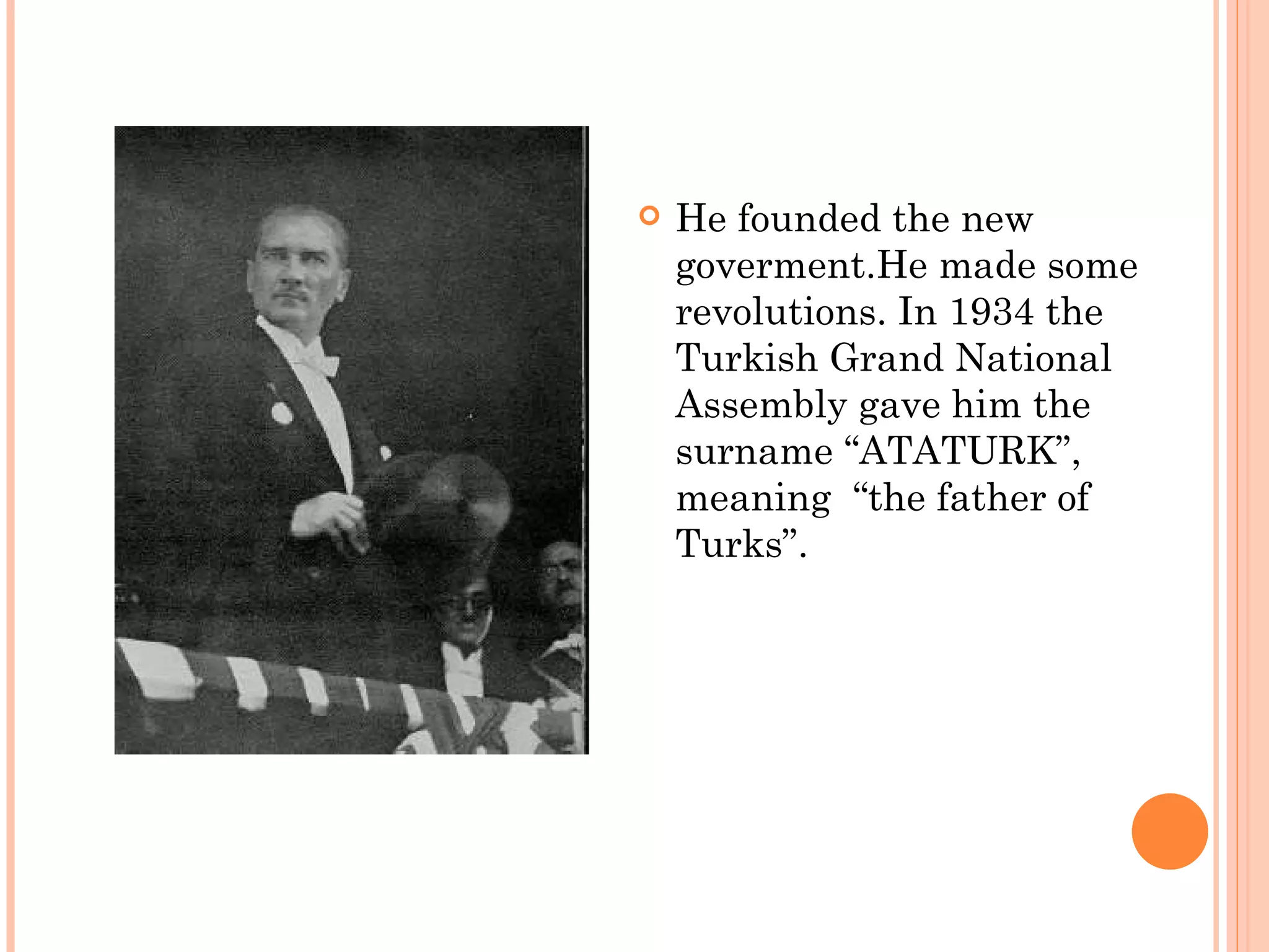 Mustafa Kemal Ataturk Presentation Turkey | PPT