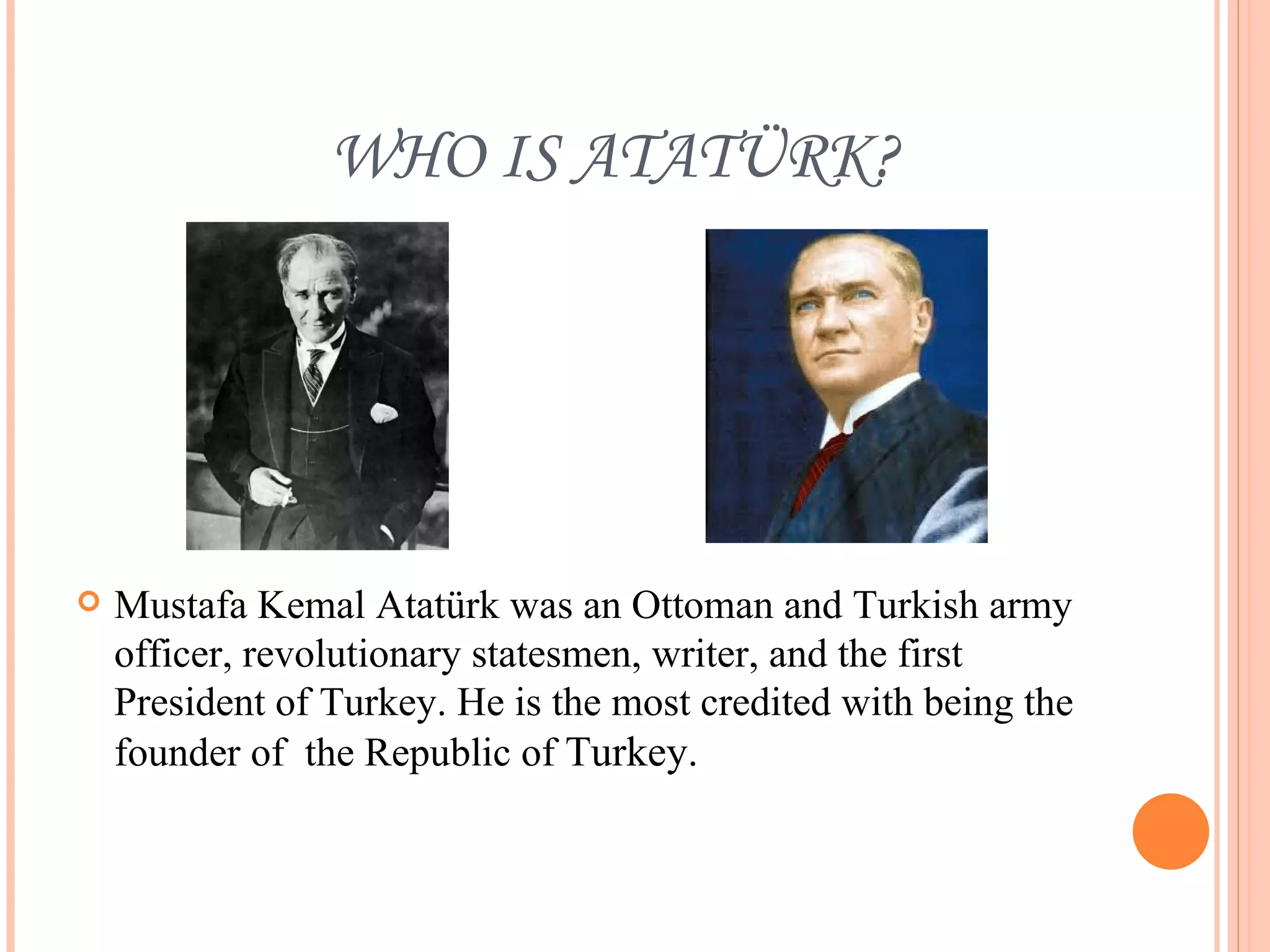Mustafa Kemal Ataturk Presentation Turkey | PPT