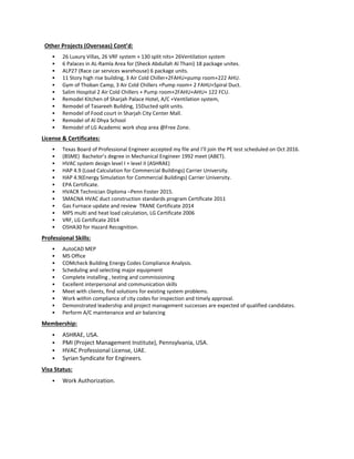Sr.Mechanical Engineer(HVAC) | PDF