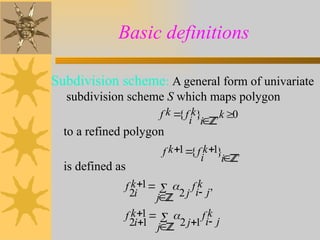 Binary Subdivision Schemes for curve Modeling | PPTX