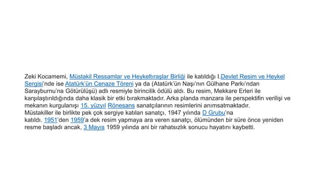 Mustaki̇l resamlar ve heykeltiraşlar bi̇rli̇ği̇ | PPT