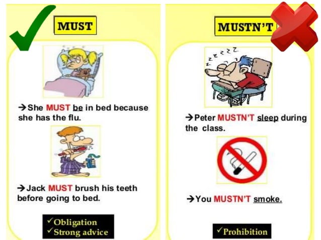 Must and mustn't