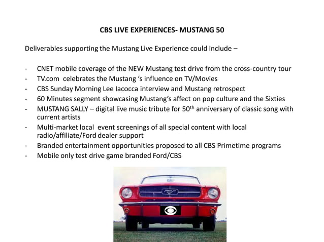 Mustang CBS Presentation | PDF | History | Genres