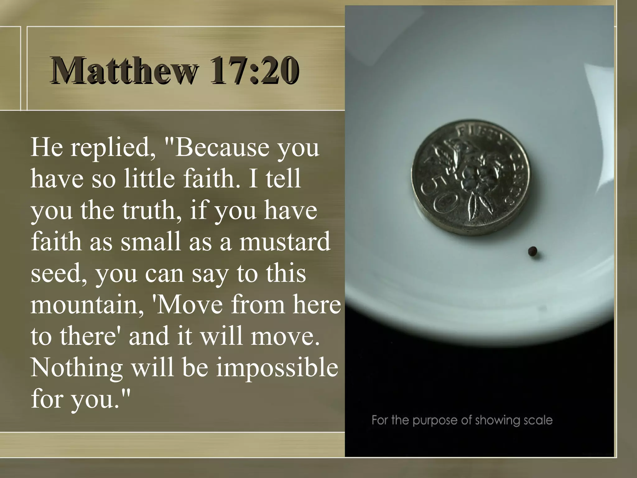 Mustard Seed Faith | PPT
