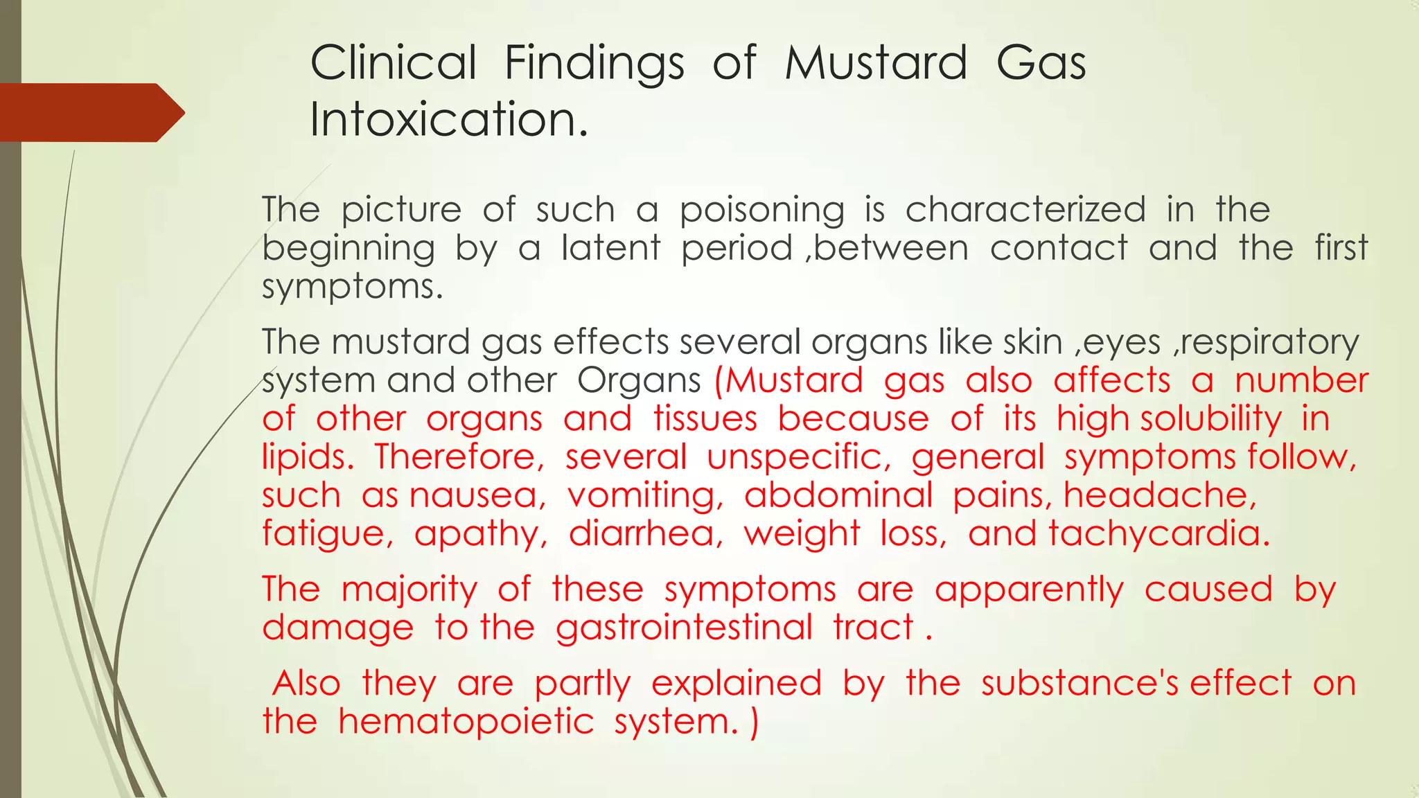 Mustard gas poisoning .By- Dr mohammadullah totakhil | PPTX | Blood ...