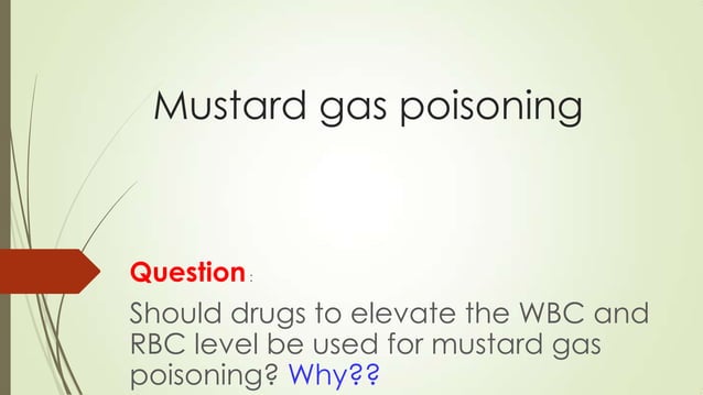 Mustard gas poisoning .By- Dr mohammadullah totakhil | PPT