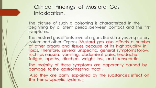 Mustard gas poisoning .By- Dr mohammadullah totakhil | PPT