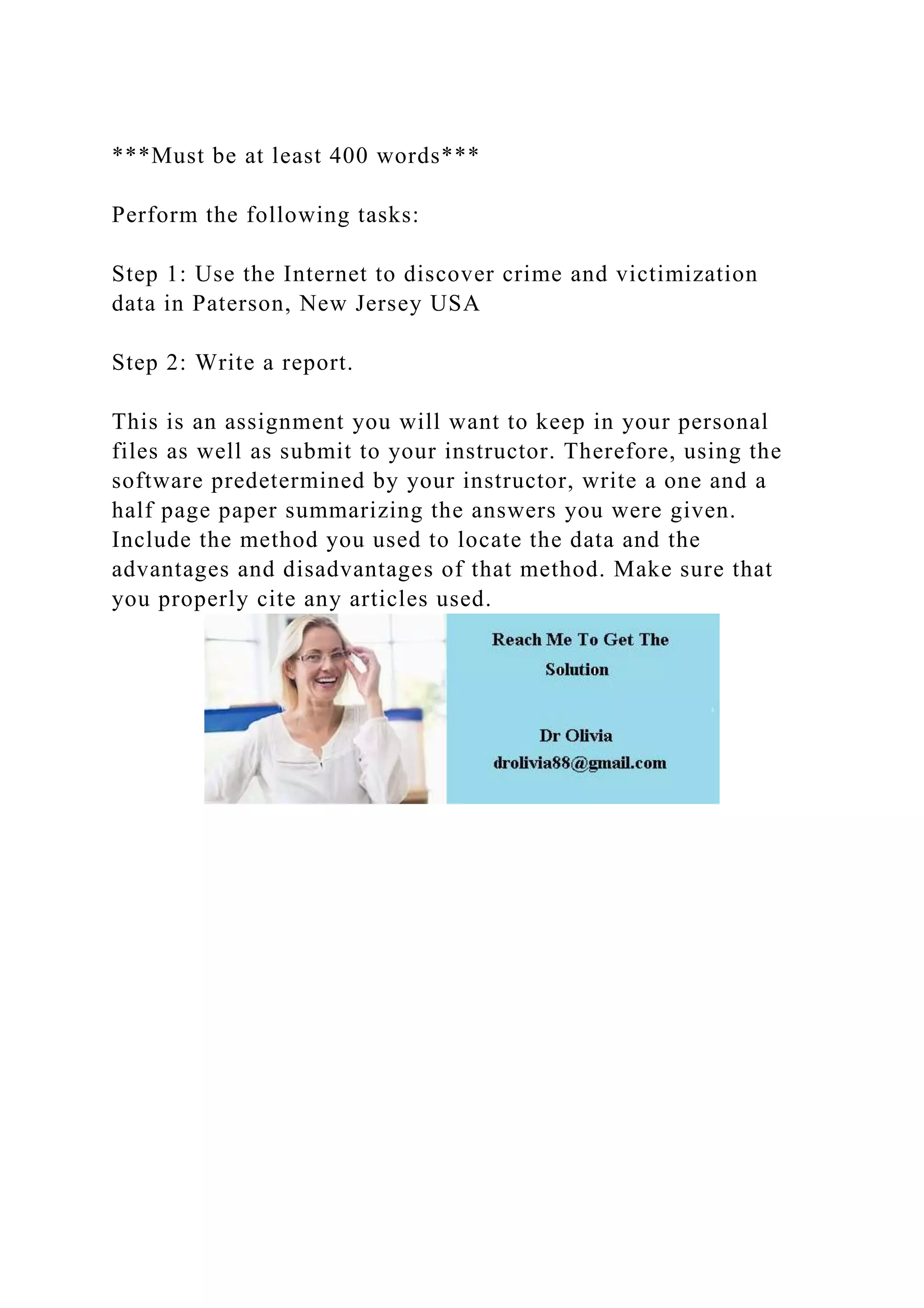 Must be at least 400 wordsPerform the following tasks.docx