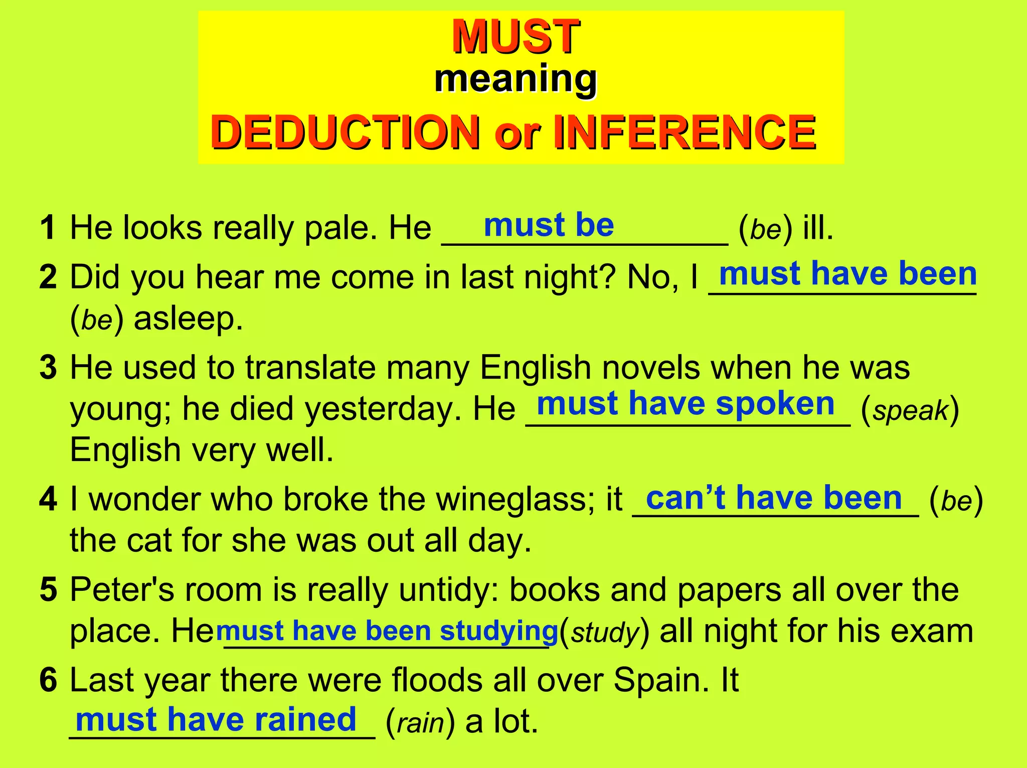 Must Deduction Exercises | PDF